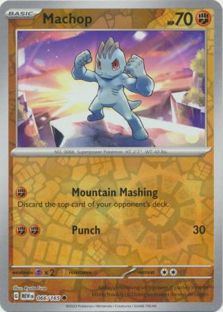 Machop 066/165 - Common - Reverse Holo – Kantocards