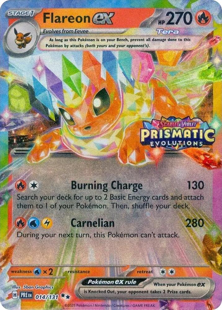 Flareon ex 014/131 - (Prismatic Evolutions Stamp) – Kantocards