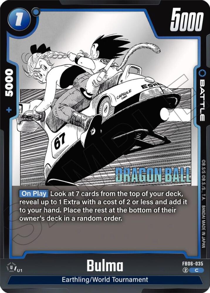 Bulma - FB06-035 - Manga Booster 01 - Dragon Ball Super: Fusion World ...