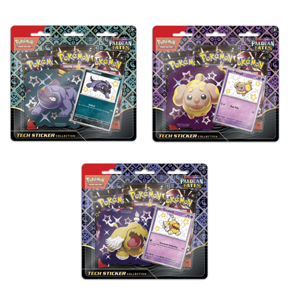 Tech stiker 3-Pack Blister (set de 3) - Paldean Fates – Kantocards