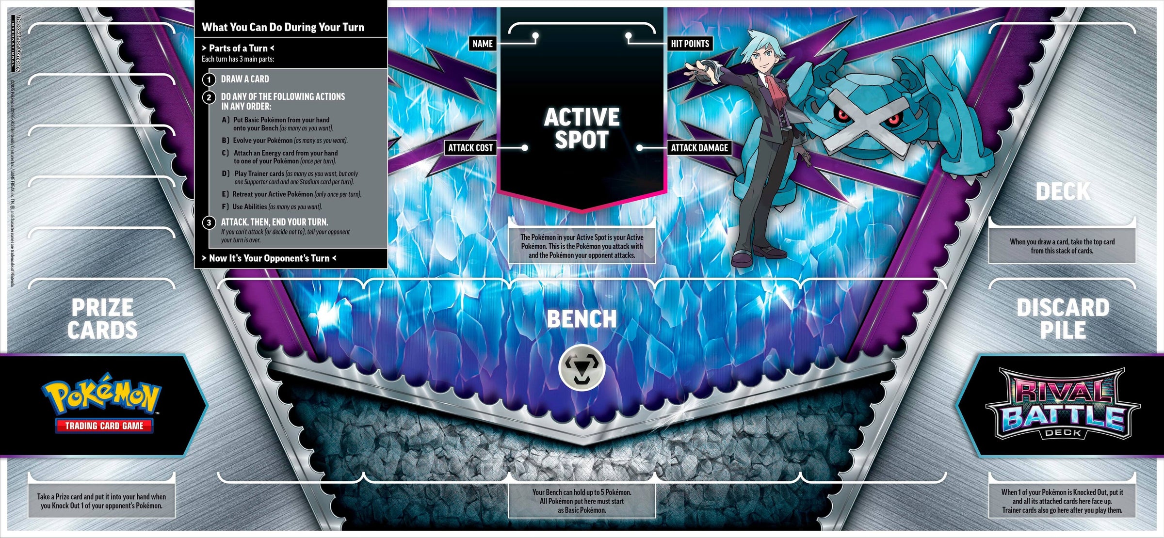 ⚙️ Pokémon TCG Rival Battle Deck (Steven) - INGLÉS – Kantocards